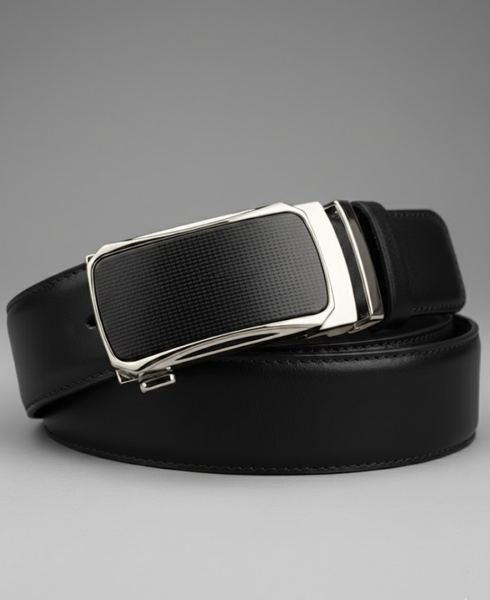Elevate Your Elite Look: Men’s Premium Auto Lock Belt Black – Sialkot belt